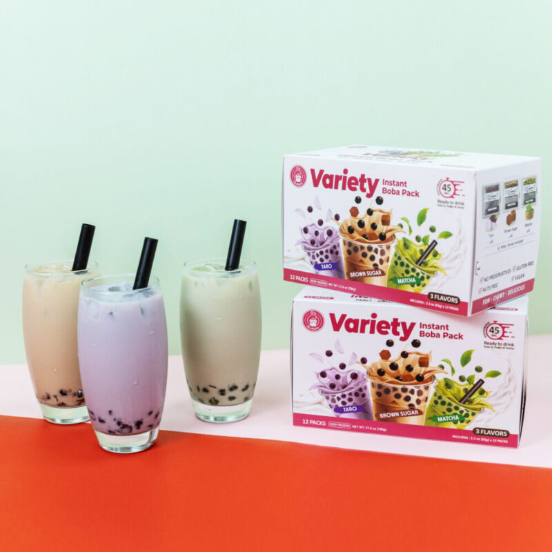 Variety Instant Boba Pack – 12 Servings (3 Flavors) - ORBITEL INTERNATIONAL
